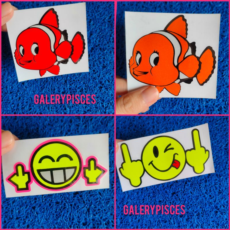 Jual STIKER CUTTING MOTOR STIKER IKAN STIKER EMOT | Shopee Indonesia