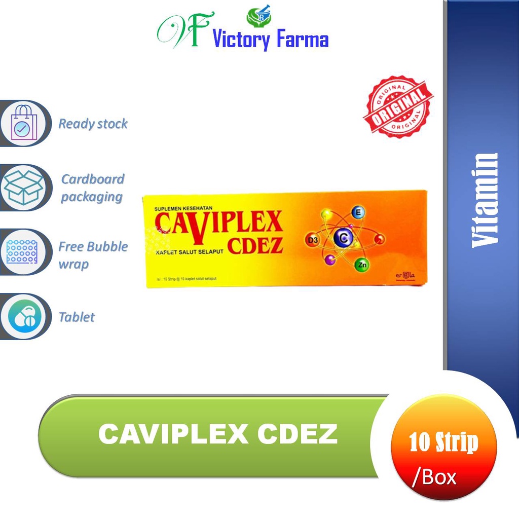 Jual Caviplex CDEZ Box @ 10 Strip/ Multivitamin | Shopee Indonesia