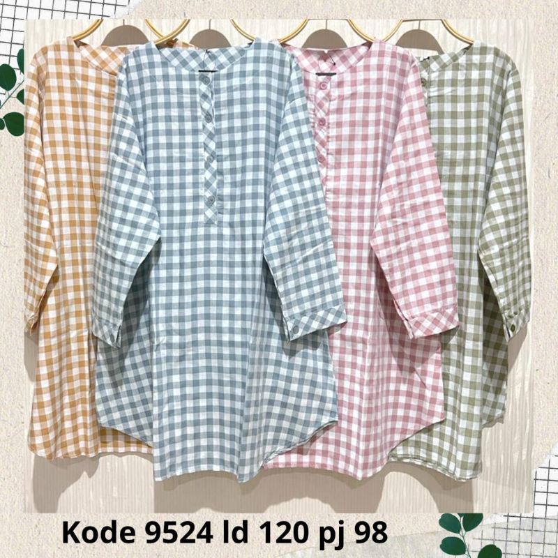 Jual Tunik JUMBO LD120 KOTAK/Pakaian Wanita Lengan Panjang T.031A | Shopee Indonesia