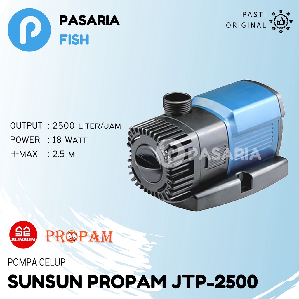 Jual SUNSUN Propam JTP2500/JTP 2500 lph pompa celup kolam rendah/hemat ...