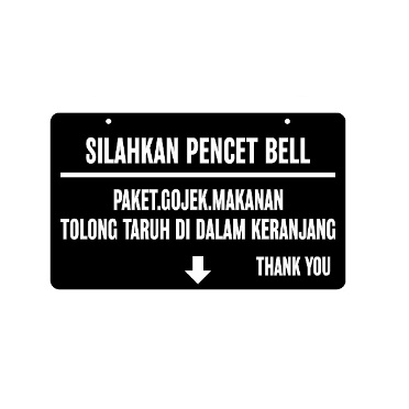 Jual Papan Akrilik Gantungan Tulisan Paket Taruh Disini Sign Board ...