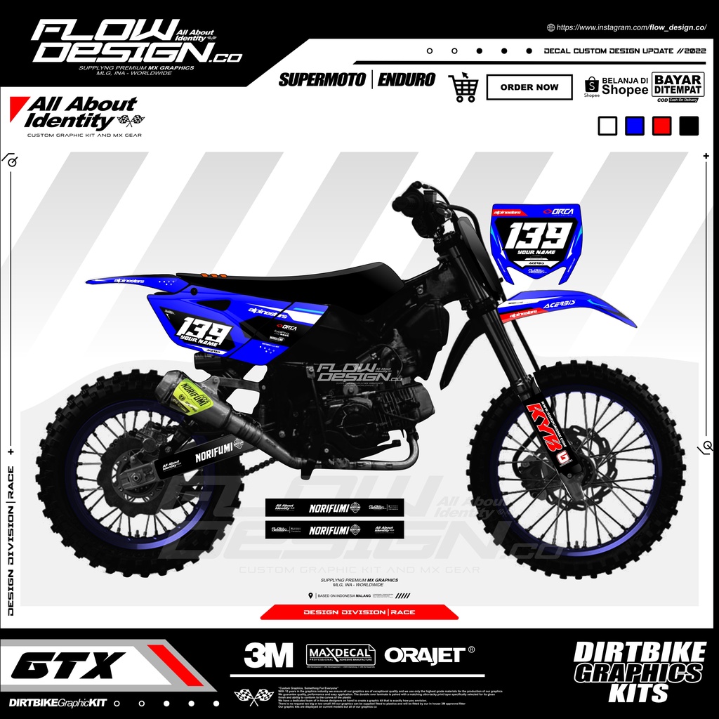 Jual DECAL STICKER GTX YZ 85 Desain Terbaru 2023 (CUSTOM DESIGN ...