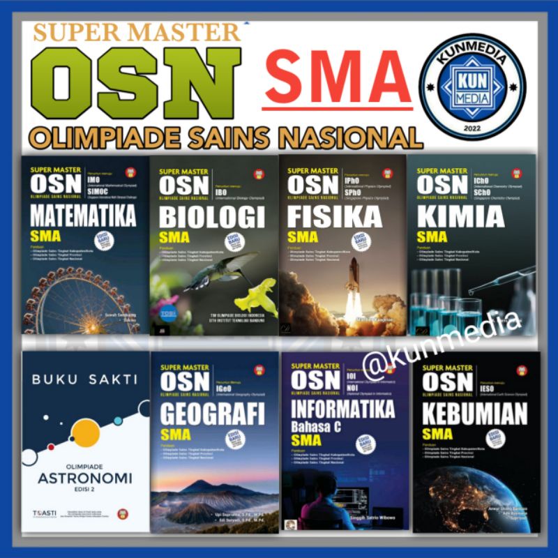Jual Buku paket Super Master OLIMPIADE OSN BIOLOGI KIMIA KEBUMIAN MATEMATIKA FISIKA INFORMATIKA ...