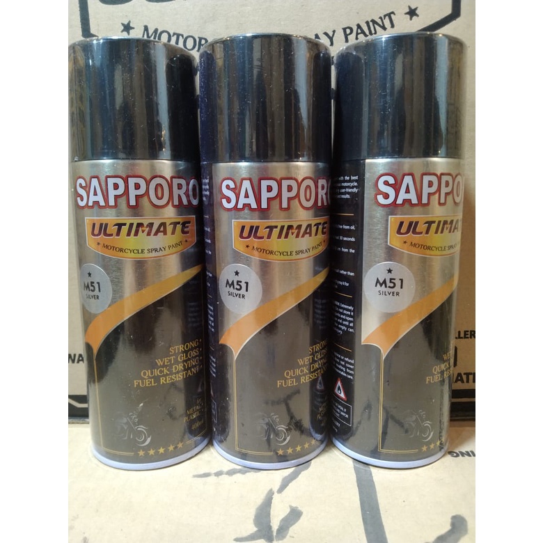 Jual pilok pilox cat semprot sapporo ultimate saporo M51 silver semi ...