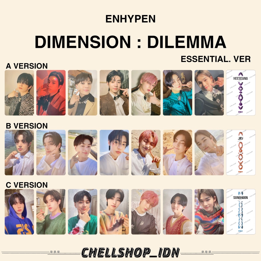 Jual PHOTOCARD ENHA DIMENSION : DILEMMA ESSENTIAL VERSION | Shopee Indonesia