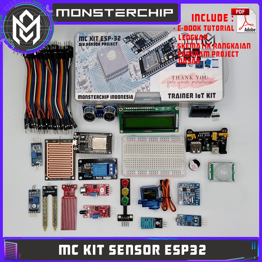 Jual MC KIT SENSOR ESP32 BASIC IoT DIY CONTROLL WITH BLUETOOTH & WIFI | Shopee Indonesia