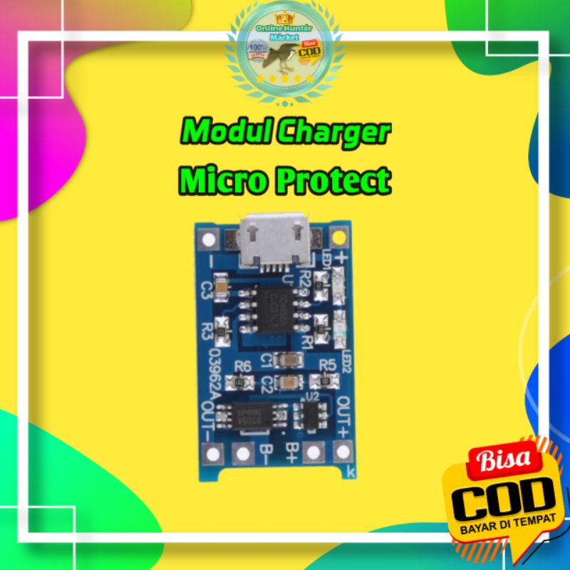 Jual Modul Charger Micro Protect TP4056 Baterai Lithium | Shopee Indonesia
