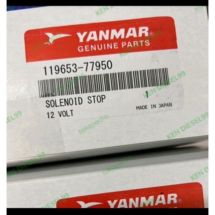 Jual SELENOID STOP YANMAR 1503ES-12-119653-77950 WOODWARD-YANMAR ...