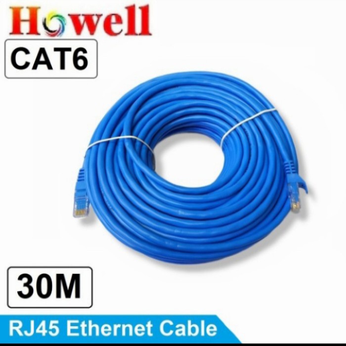 Jual Kaet Howell Kabel Lan Utp Cat6 30M - Internet / Ethernet Cable Rj45 Cat-6 | Shopee Indonesia