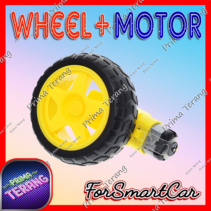 Jual Set Gearbox Motor DC + Rubber Wheel Roda DIY Smart Car Line ...