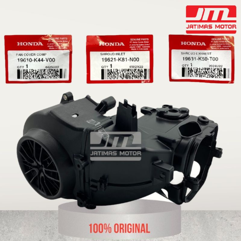 Jual Paket cover mesin atas bawah & kipas beat eco street 2016-2019 ...
