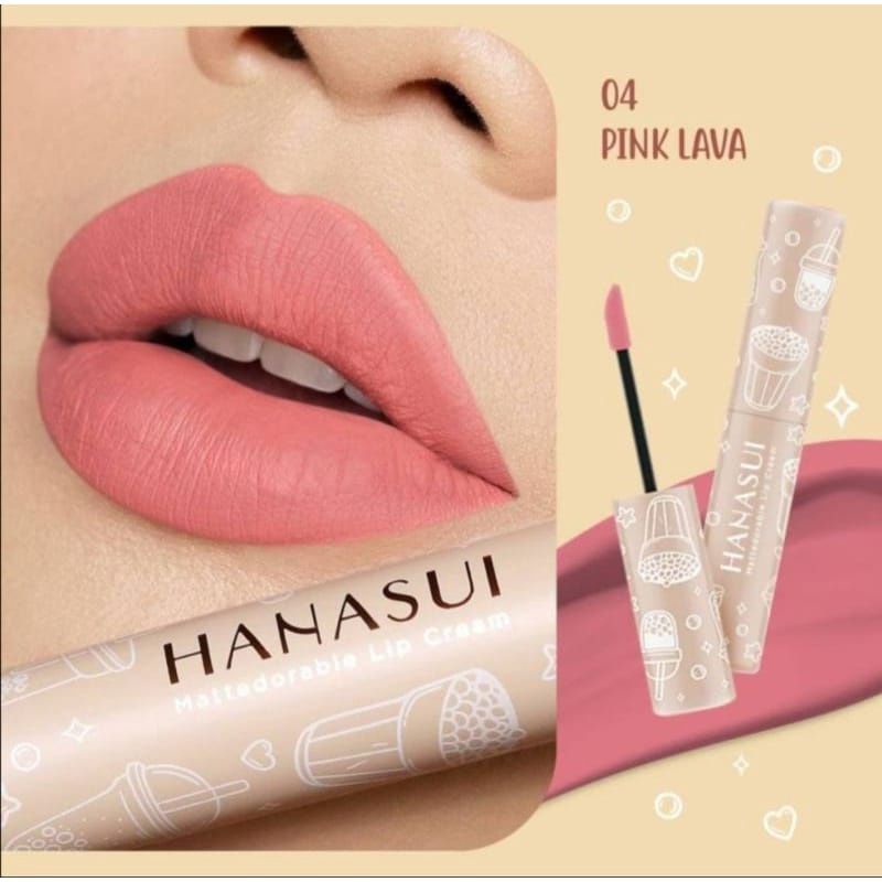 Jual hanasui mattedorable lip cream perfect shades and boba edition ...