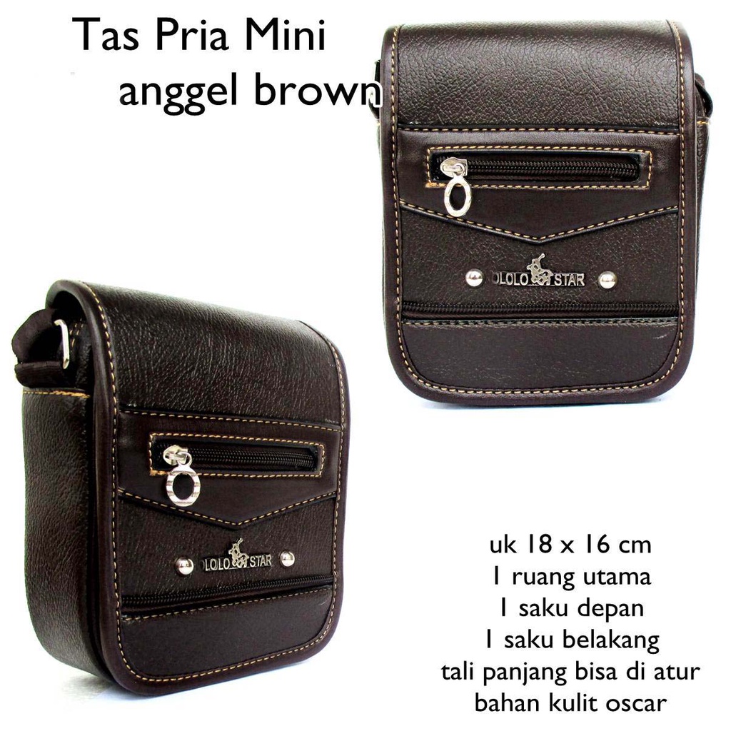 Jual tas selempang mini pria Oscar anggel | Shopee Indonesia