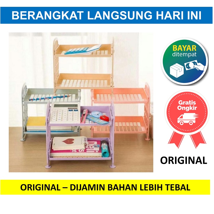 Jual RAK MINI PLASTIK 2 SUSUN RAK SERBAGUNA MULTIFUNGSI 2 TINGKAT ALAT ...