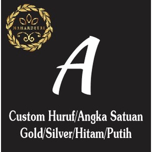 Jual Huruf/Angka Satuan ukuran 1 - 10 cm dari bahan Akrilik Gold/Silver ...