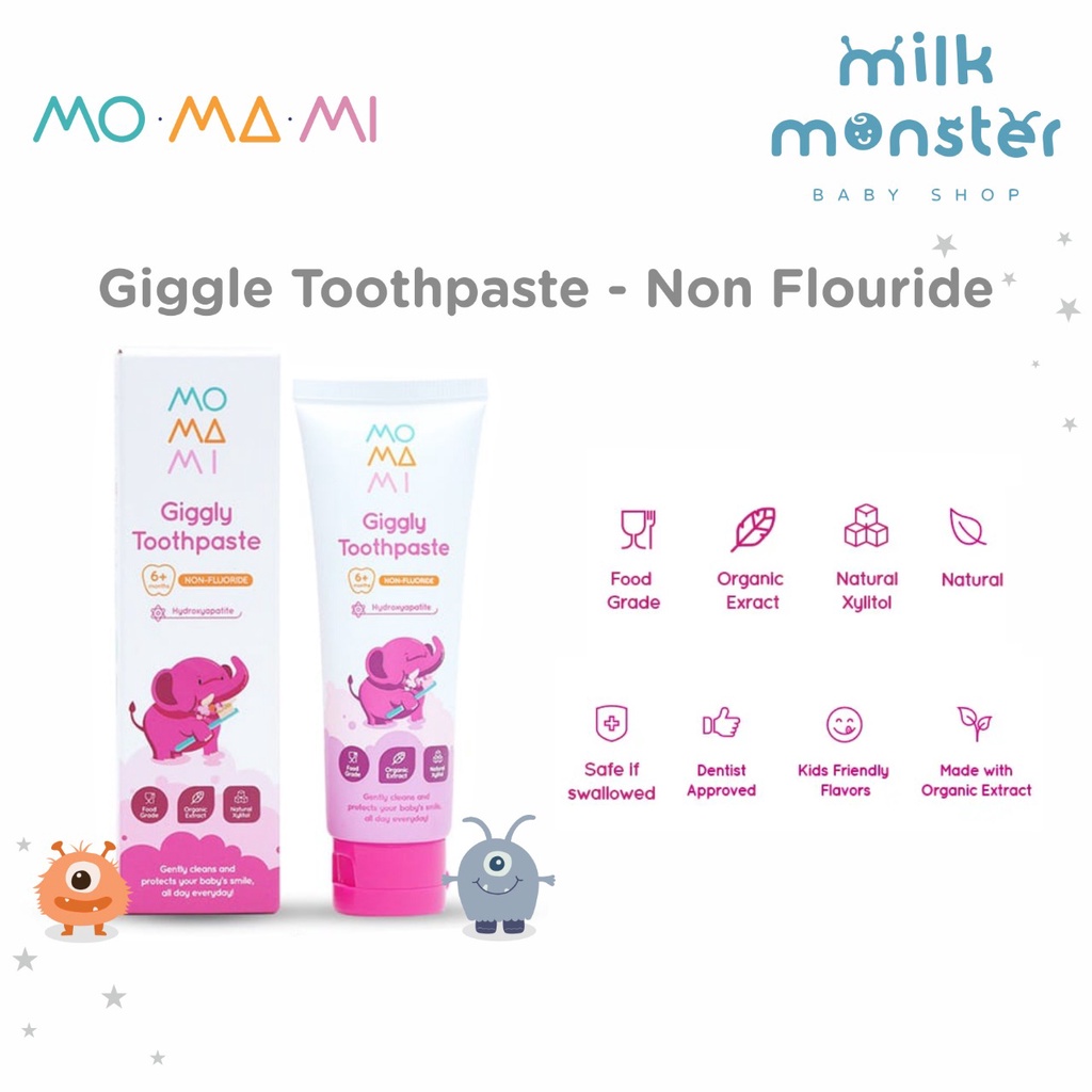 Jual Momami Giggly Toothpaste Non Fluoride / Pasta Gigi Odol Anak ...