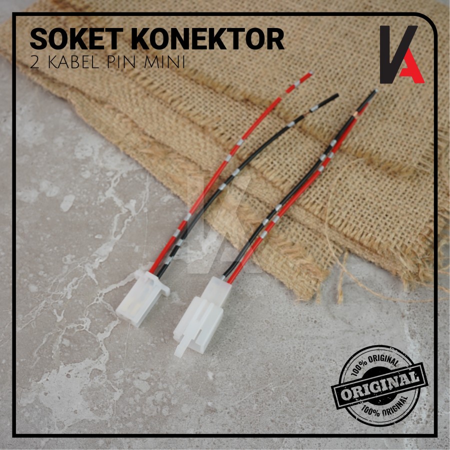 Jual Soket Sambung 2 Pin Kecil / Mini Socket Kabel Konektor Mobil Motor ...