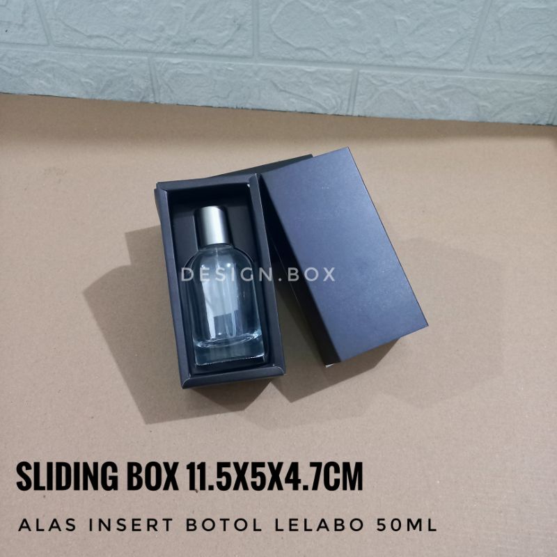 Jual BOX PARFUM SLIDING HITAM POLOS 11.5X5X4.7CM | SLIDING BOX HITAM 11 ...