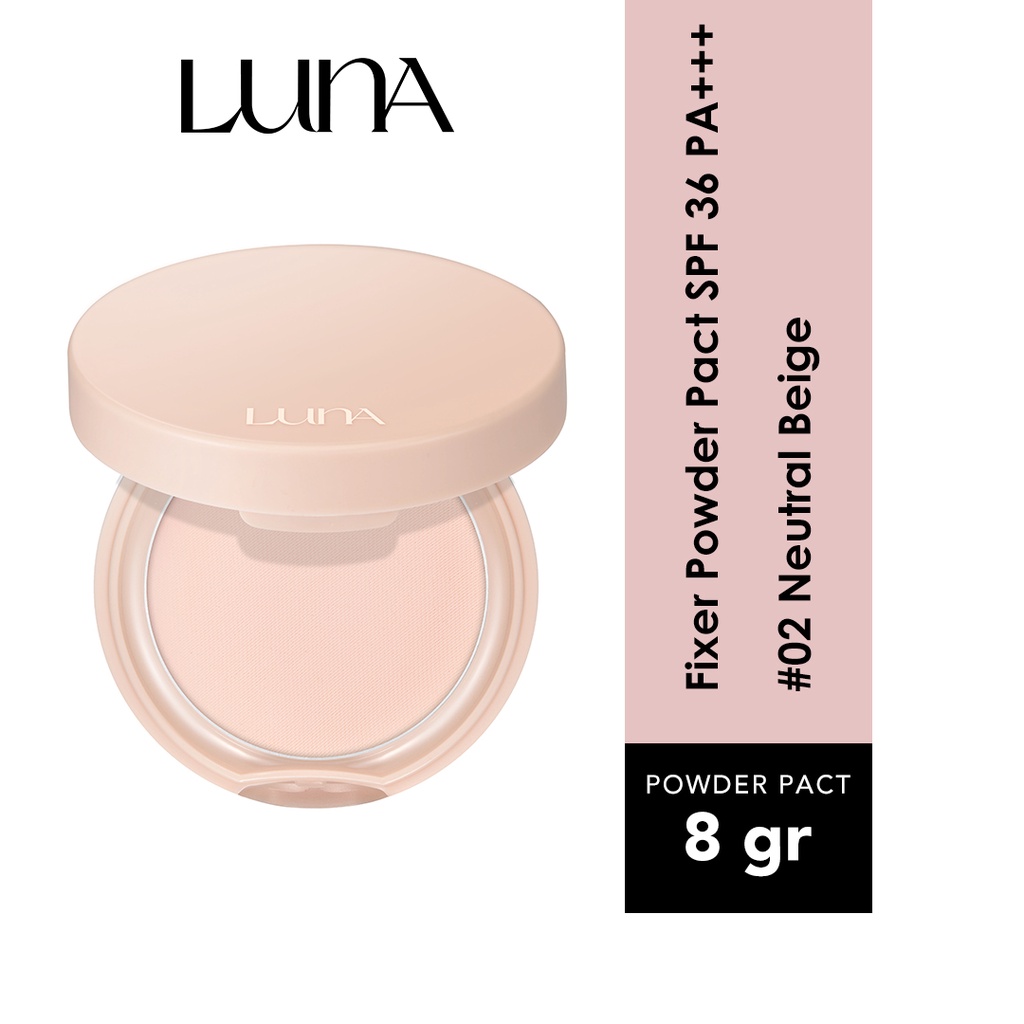 Jual LUNA Fixer Powder Pact SPF36/PA+++ (02 Neutral Beige) 8g | Shopee ...