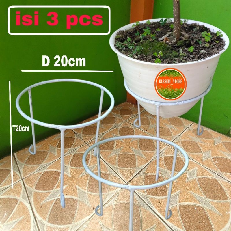 Jual Standing pot besi murah D20cm (isi 3) | Shopee Indonesia
