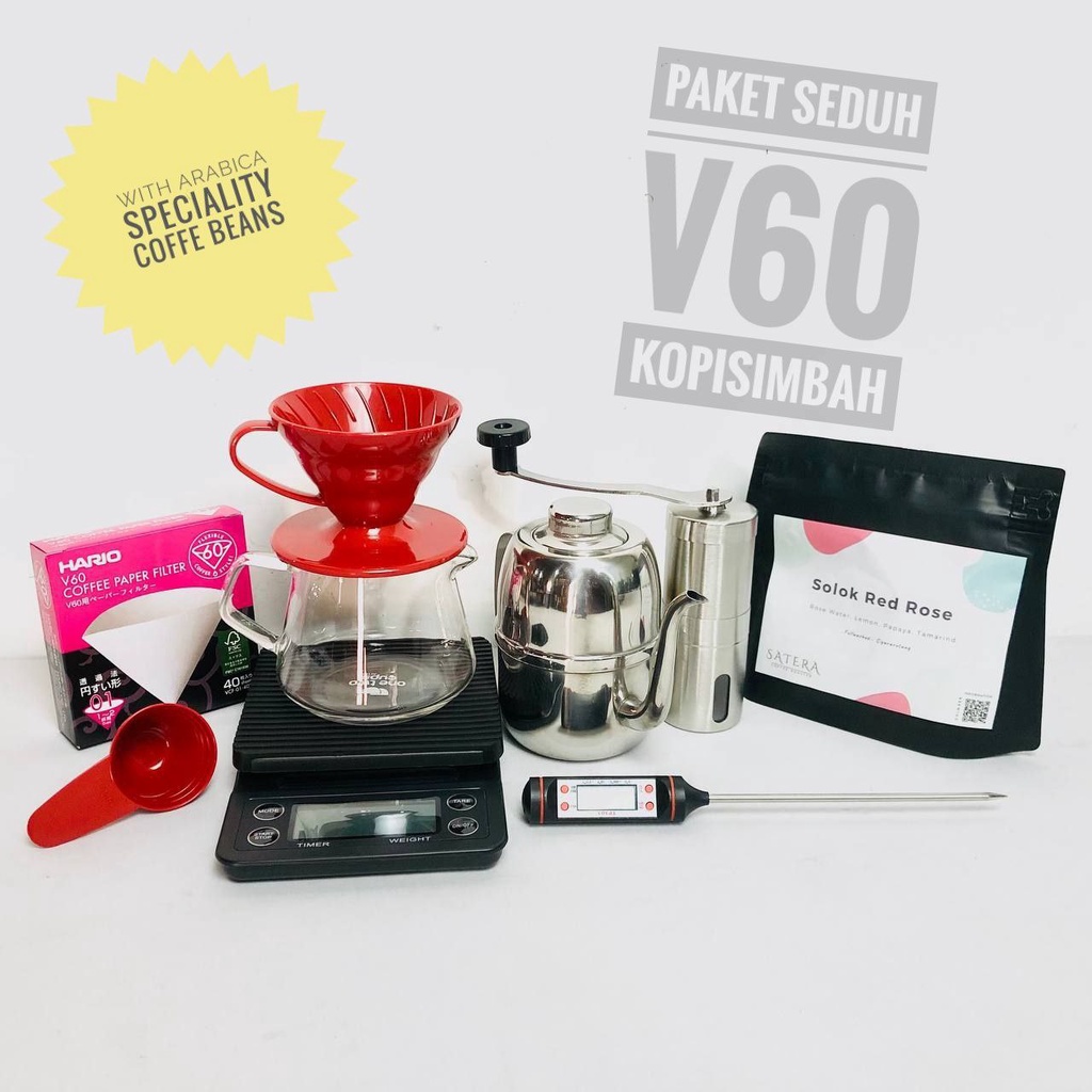 Jual Paket Brewing HARIO V60 Coffee Dripper Alat Seduh Driper Pembuat Kopi Manual Brew V 60 Size ...