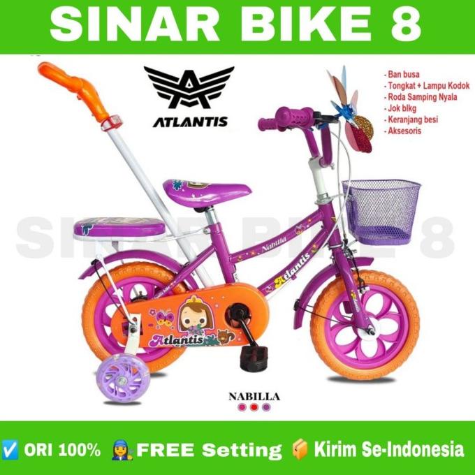 Jual Sepeda Anak Perempuan 12 Inch Mini Atlantis Nabila Eva Stir ...