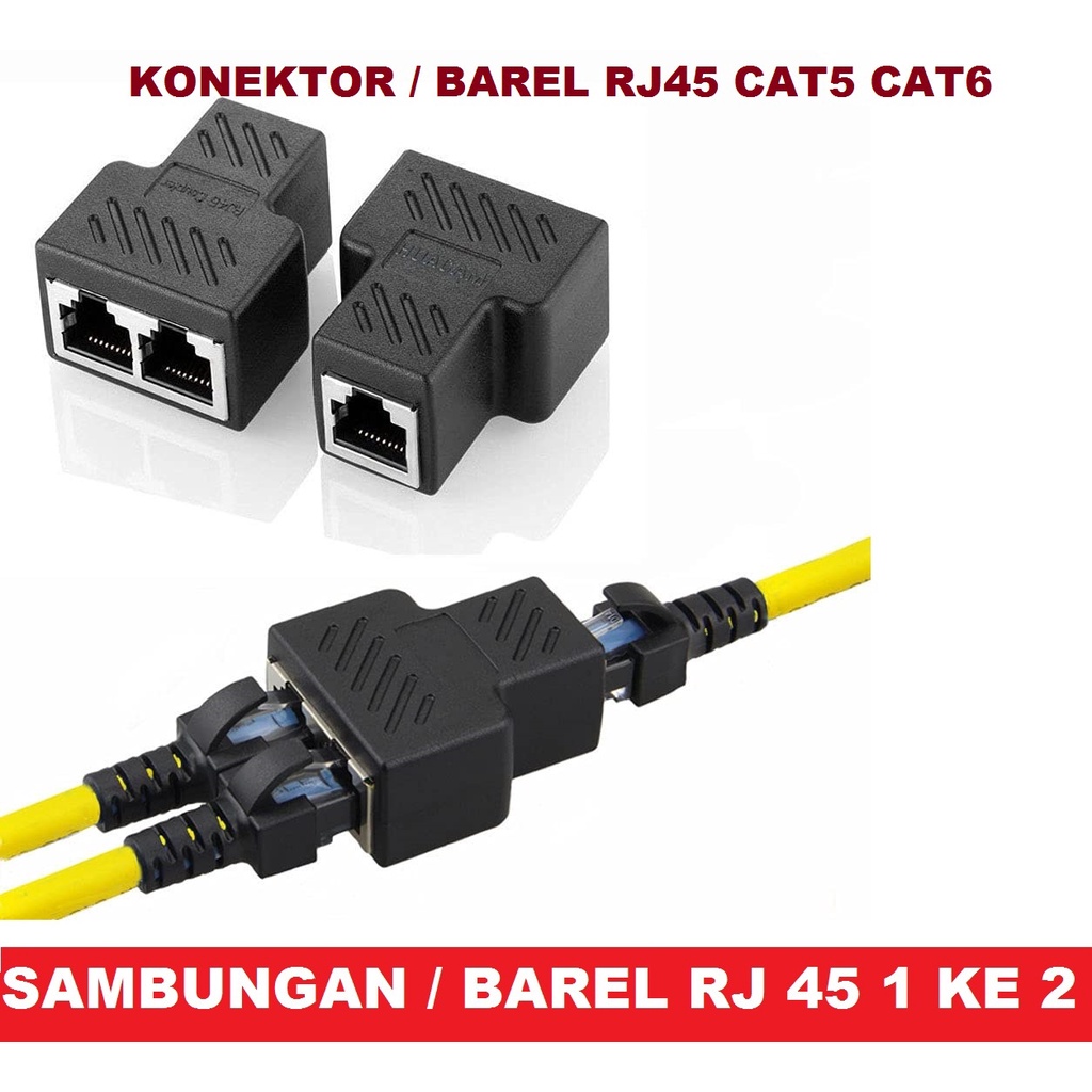 Jual Barel Konektor Sambungan RJ45 RJ 45 Besi Double | Shopee Indonesia
