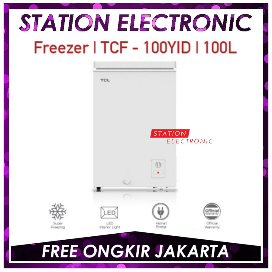 Jual Freezer Box TCL TCF-100 Chest Freezer kulkas TCF-100YID 100L ...