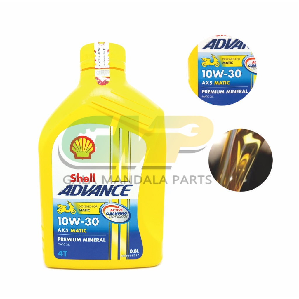 Jual Oli Shell Advance Ax5 Matic 800ml 10w30 20w40 4T Beat Mio Vario ...