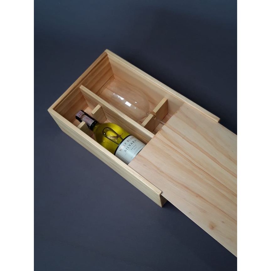 Jual Wooden Wine Box Kayu Kotak Kayu Jati Belanda Botol Wine Plus ...