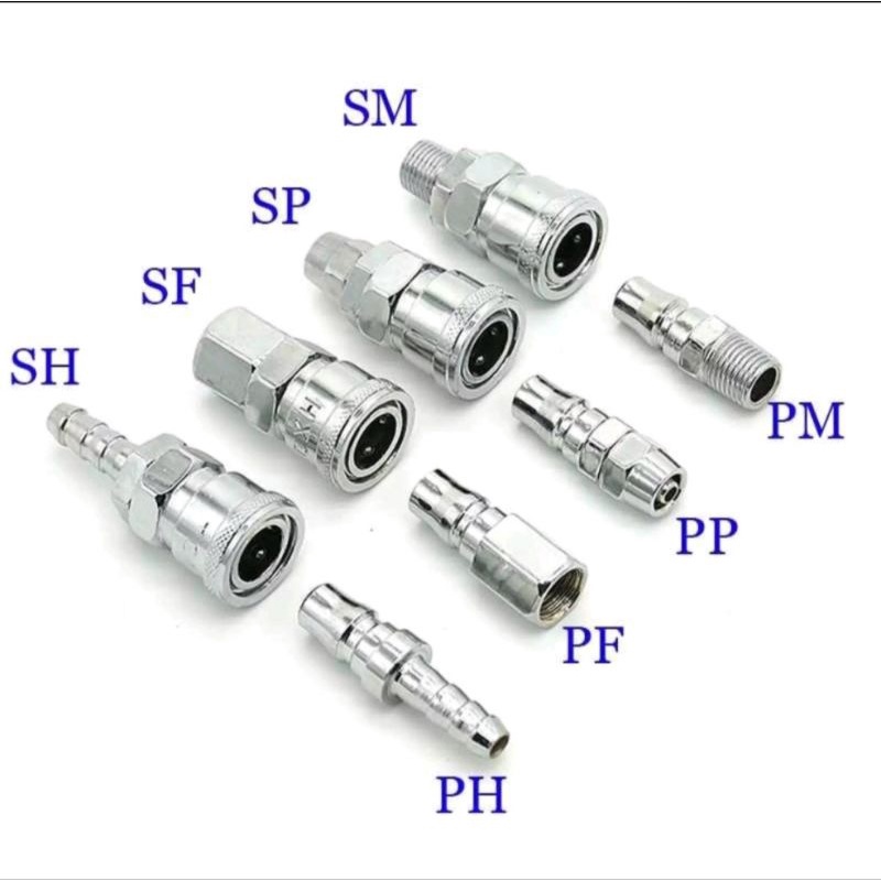 Jual Quick Coupler SAMBUNGAN SELANG ANGIN spray gun kompresor Coupler ...