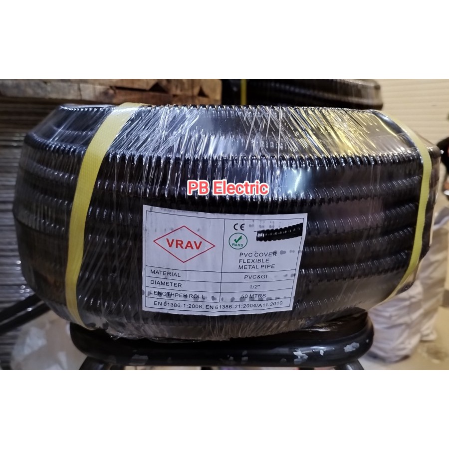 Jual Flexible Metal Conduit 1/2 inch / Flexible Conduit 1/2 Inch (50 ...