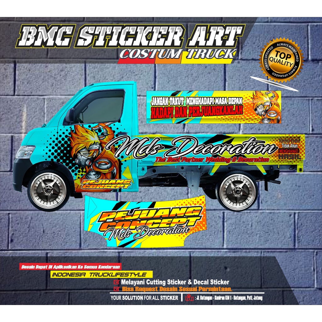 Jual STICKER DECAL MOBIL PICKUP/DEKAL STIKER GRNAMAX /TSS/NEW CARRY BMC ...