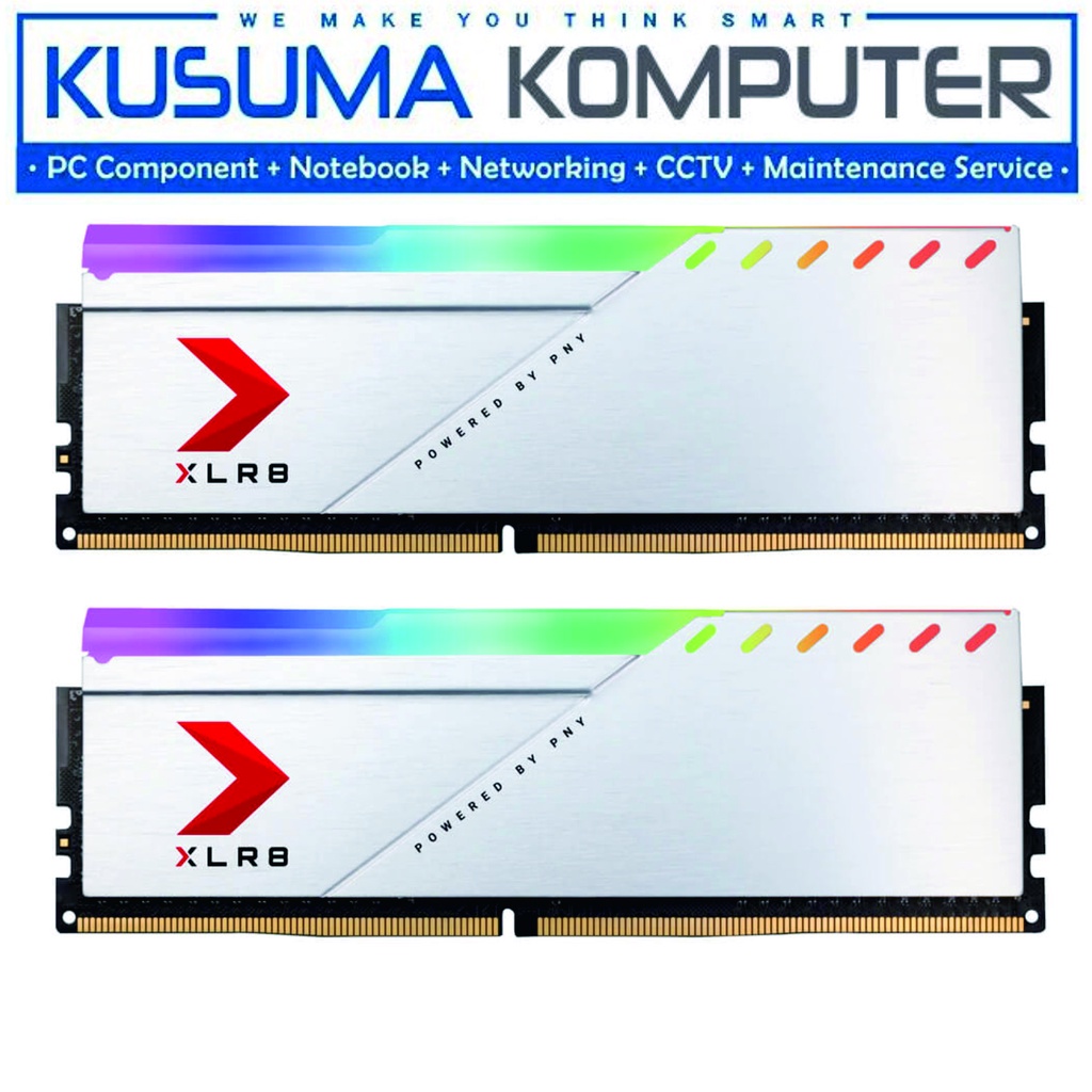 Jual RAM PNY XLR8 SILVER LONGDIMM 16GB 2x8 RGB DDR4 3200NHz | Shopee ...