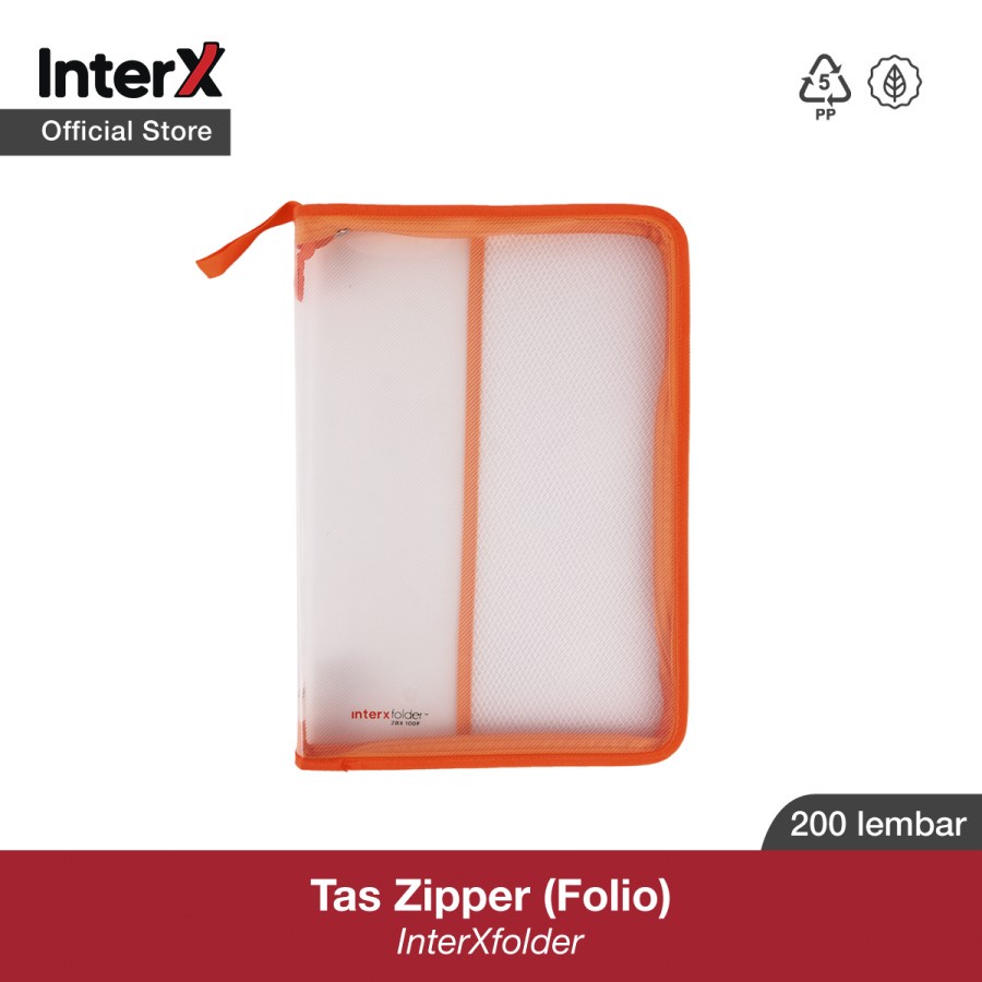 Jual INTERX ZIPPER BAG FILE FOLIO MAP TAS PLASTIK RESLETING ANTI SLIP ...