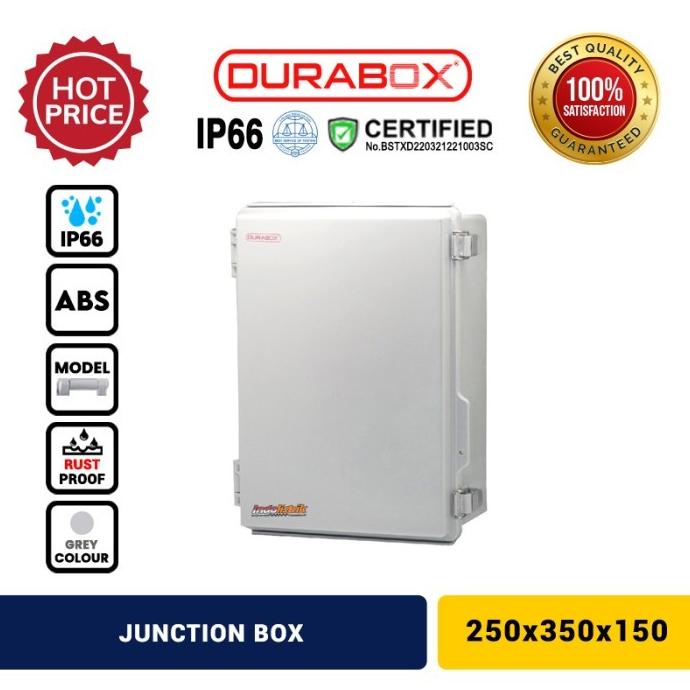 Jual Box Panel Plastik 250x350 x 150 mm ABS Junction + Base Plate ...