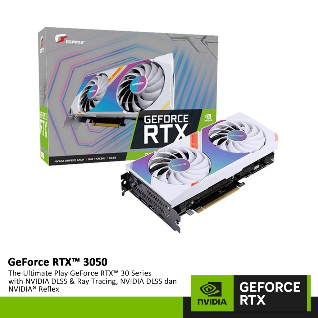 Jual COLORFUL iGame RTX 3050 ULTRA W DUO OC 8G-V 2 Fan White rtx3050 ...
