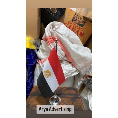 Jual bendera negara MESIR+tiang stainless meja | Shopee Indonesia