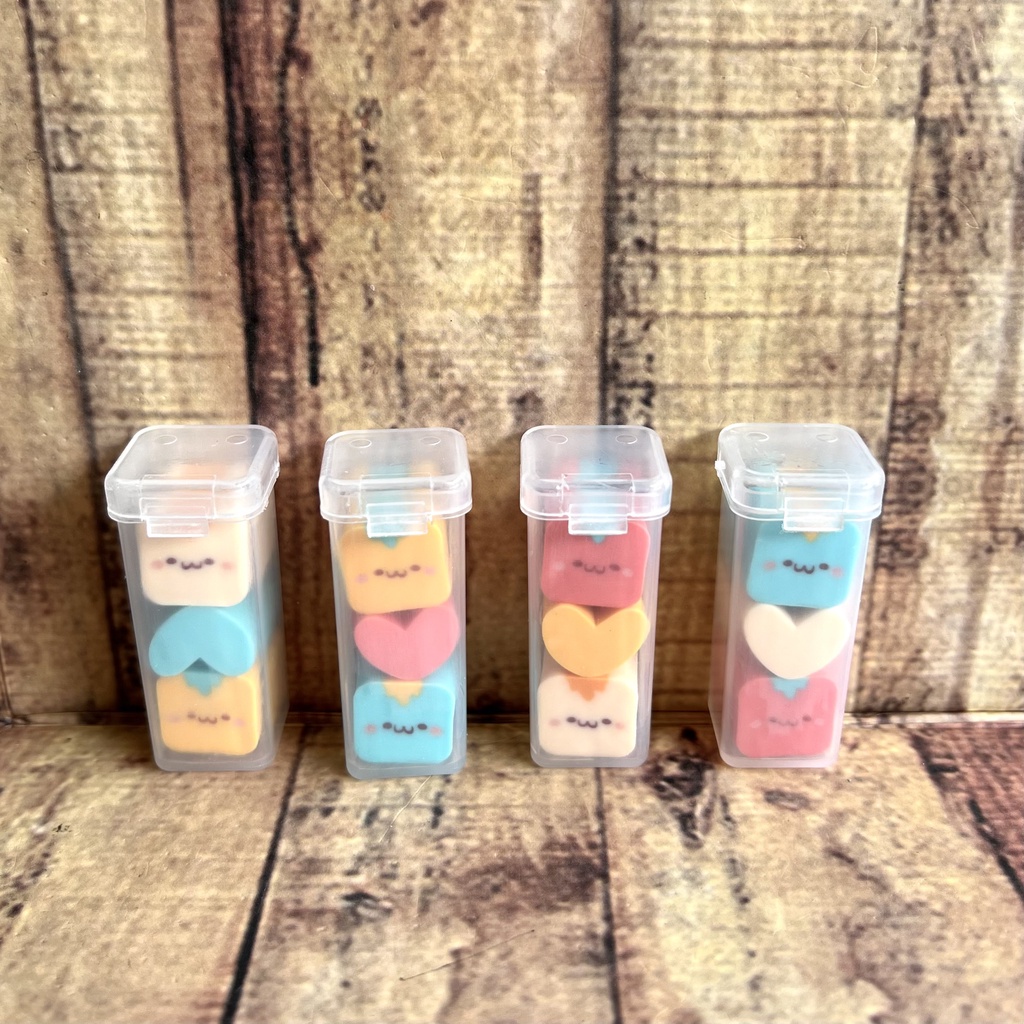 Jual Penghapus Set Tabung Mika Love Tochain E2212- Setip Set- Fancy ...