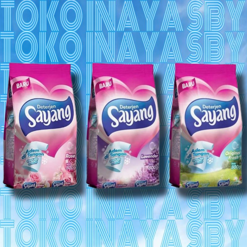 Jual SAYANG powder detergent / deterjen bubuk 800 gr 800gr | Shopee ...