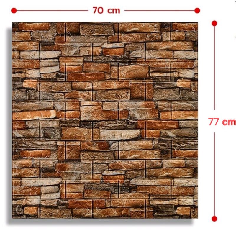 Jual Walpaper Wallpaper Foam 3D Batu Alam Size 77cm x 70cm | Shopee ...