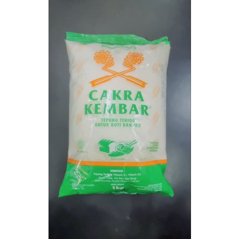 Jual (BAG 1KG) Tepung terigu cakra kembar / segitiga ekonomi bag 1kg ...