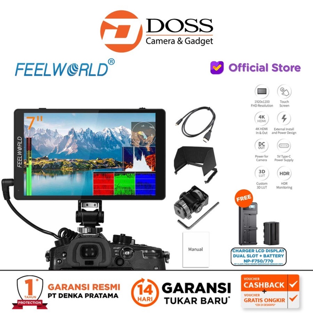 Jual FeelWorld F7 Pro 4K Camera Monitor | Shopee Indonesia