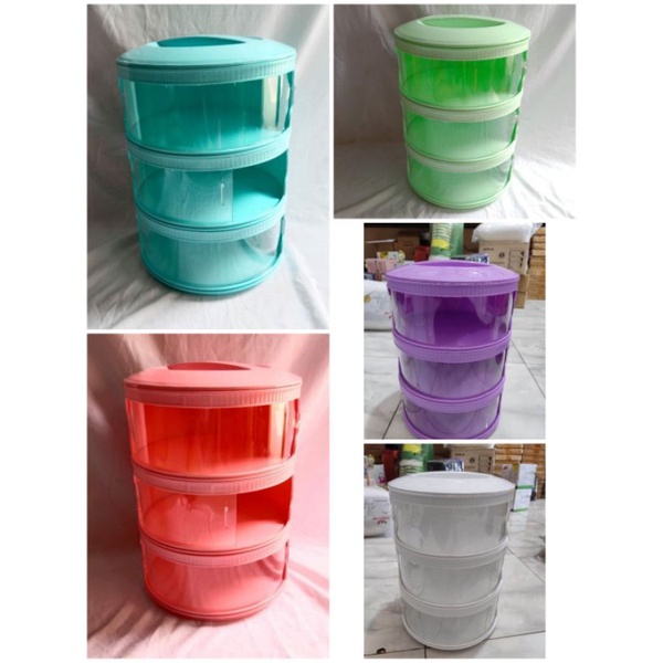 Jual multilayer food storage 3 layer tudung susun saji tempat ...