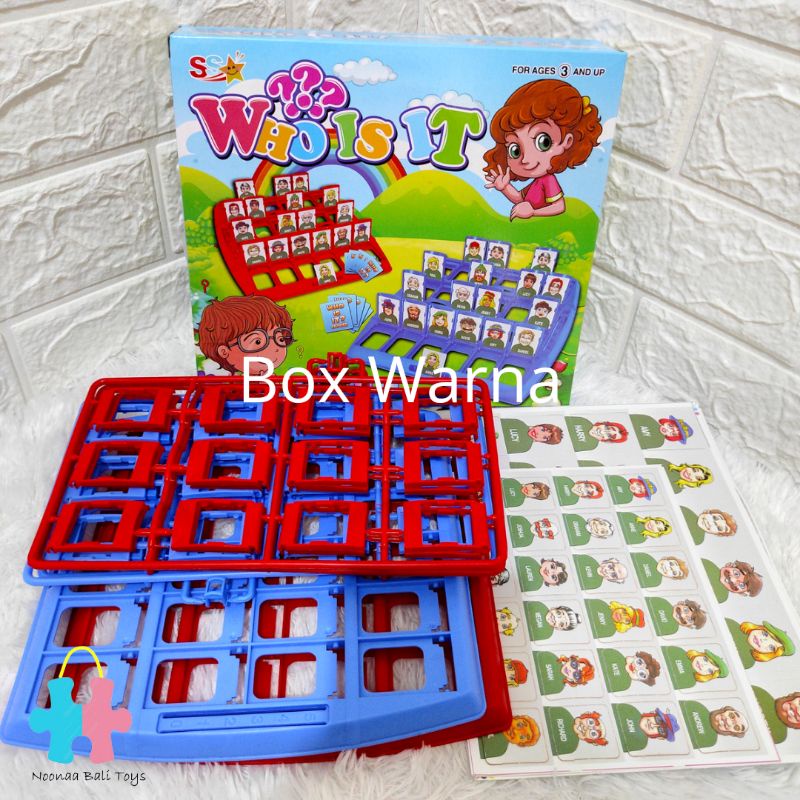 Jual Who Is It Boardgame Mainan Tebak Gambar Guess Who Mainan Edukasi ...