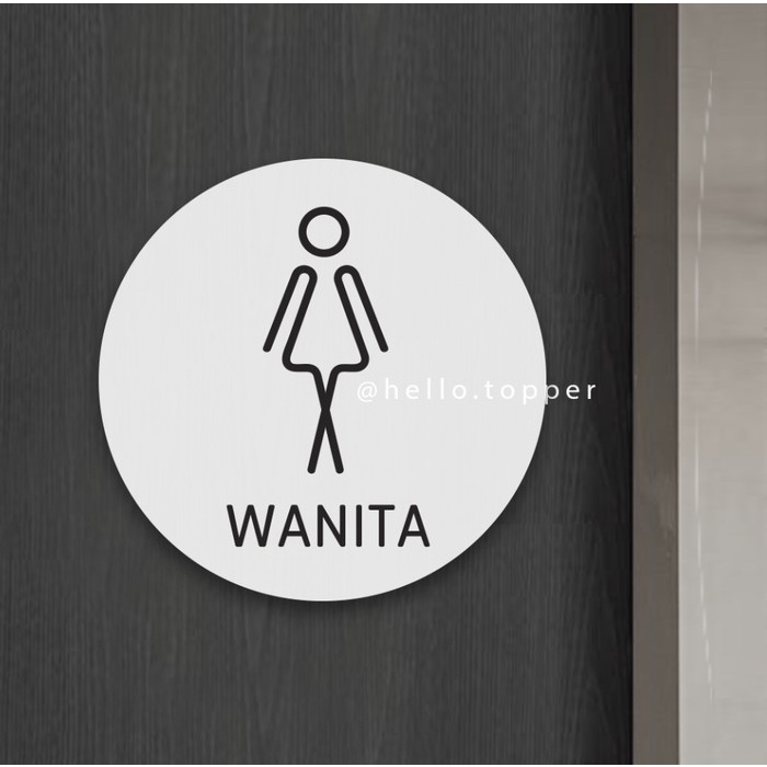 Jual TOILET SIGNAGE AKRILIK BULAT - WANITA SIGN WC RESTROOM | Shopee ...