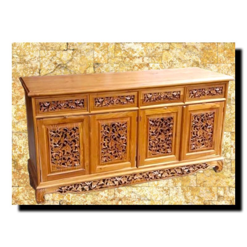 Jual BIFET CERMIN BIFET TV MEJA TV BIFET PENDEK 150 CM BIFET UKIRAN ...