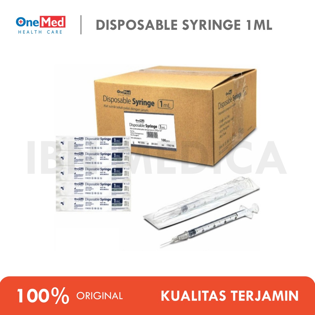 Jual Disposable Syringe 1ml onemed / Spuit 1cc Onemed | Shopee Indonesia