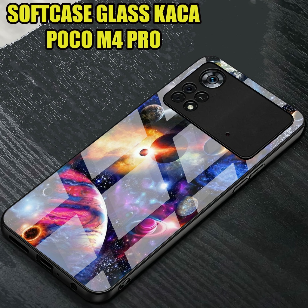 Jual Softcase Glass Kaca Xiomi poco M4 PRO]- Case Hp Pelindung ...