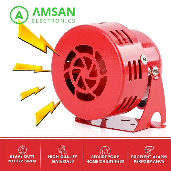 Jual MS 190 220V Mini Alarm Sirene Sound Motor Siren Horn | Shopee ...